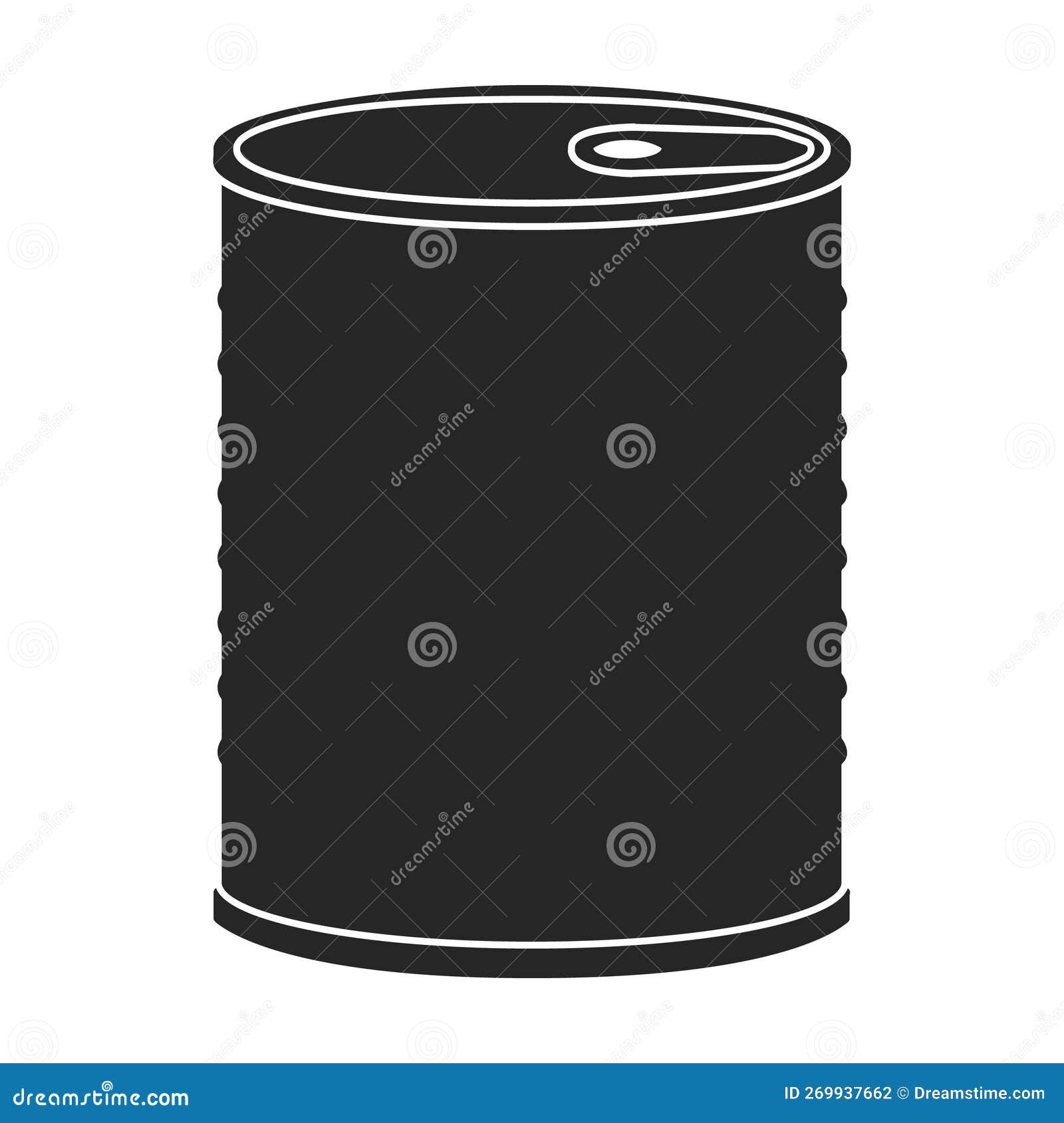 Metal Can Vector Icon.Black Vector Icon Isolated on White Background ...