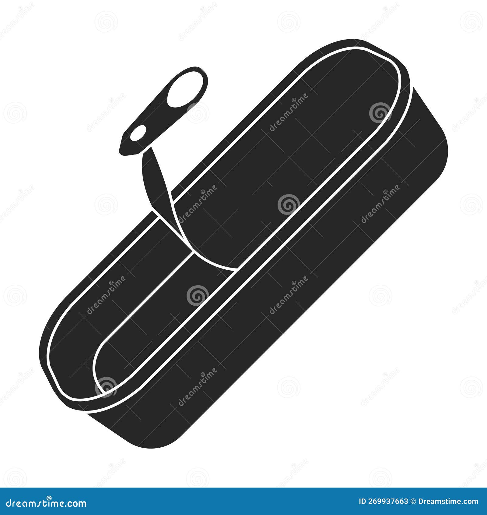 Metal Can Vector Icon.Black Vector Icon Isolated on White Background ...