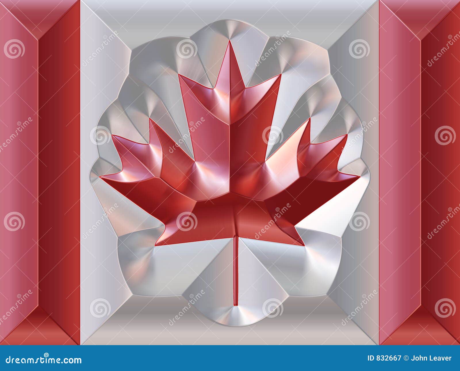 Metal canadian flag stock illustration. Illustration of shiney - 832667