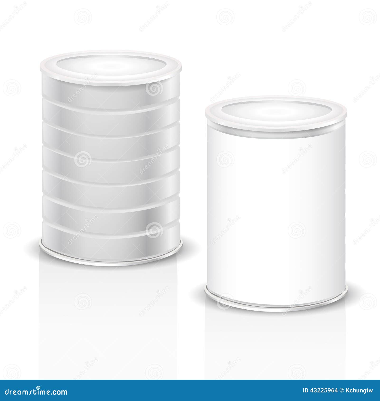 Metal Cans with Blank Label Stock Vector - Illustration of healthy ...