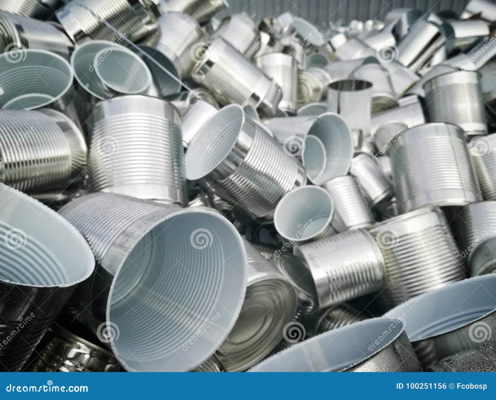 Metal cans for food stock photo. Image of containers - 100251156
