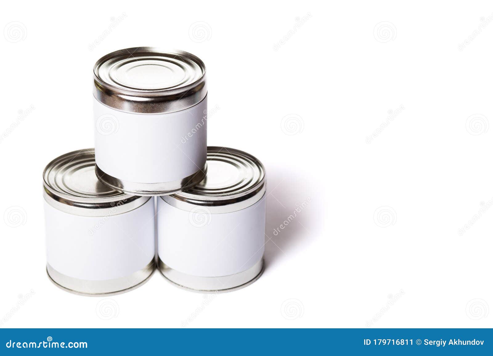 Metal Cans without Lable. Preservation Cans with Copy Space Stock Image ...