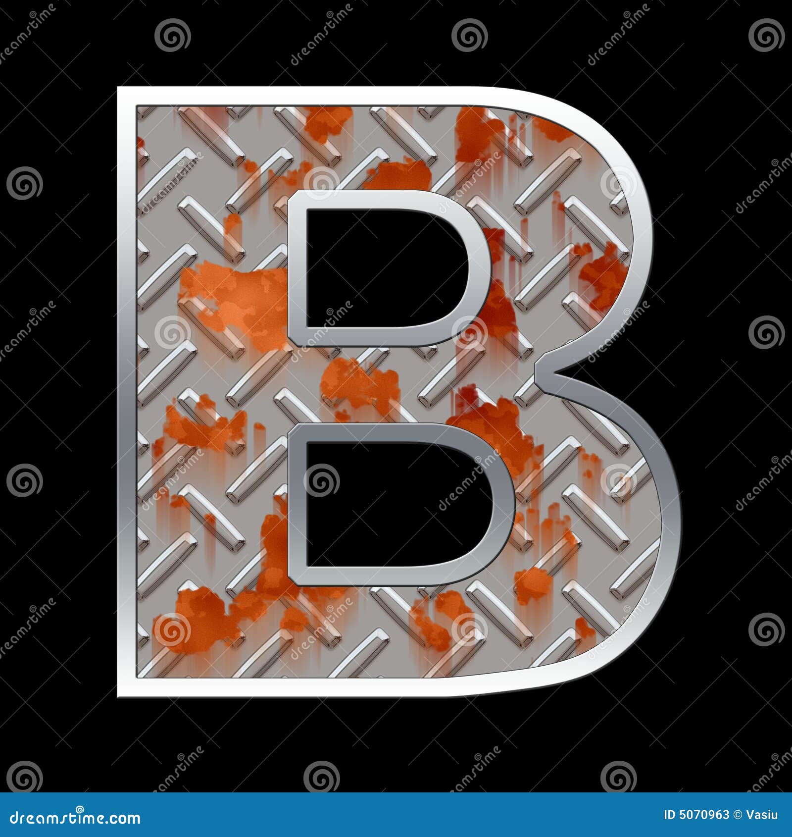 Metal capital letter stock illustration. Illustration of industrial ...
