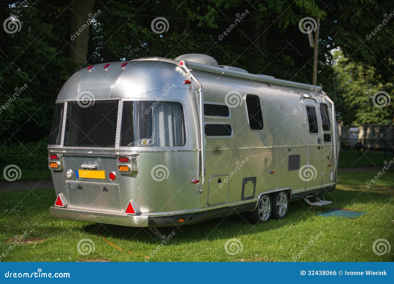 Metal caravan stock photo. Image of campground, travel - 32438066