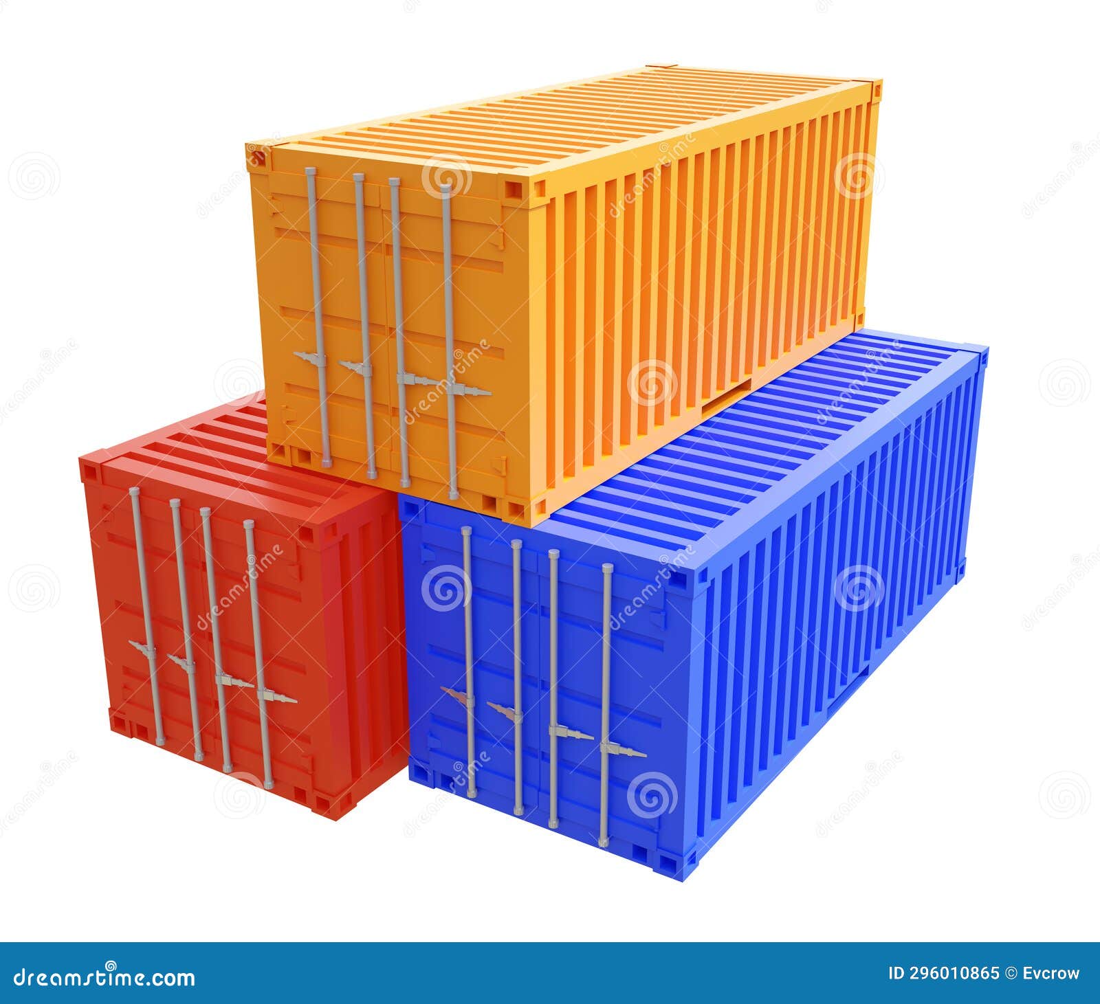Metal cargo containers stock illustration. Illustration of object ...
