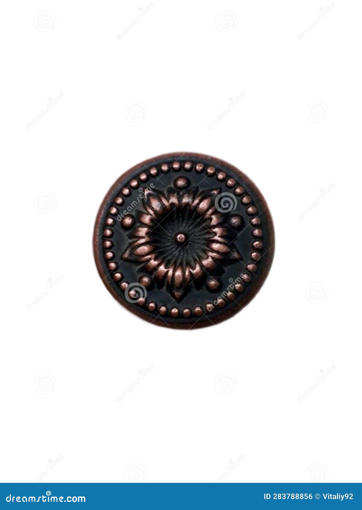 Metal Carved Door Handle Isolated on White Background Stock ...