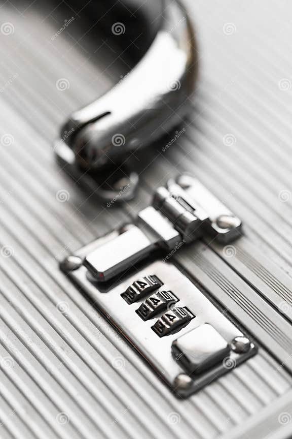Metal Case with Combination Lock. Secret Stock Photo - Image of ...