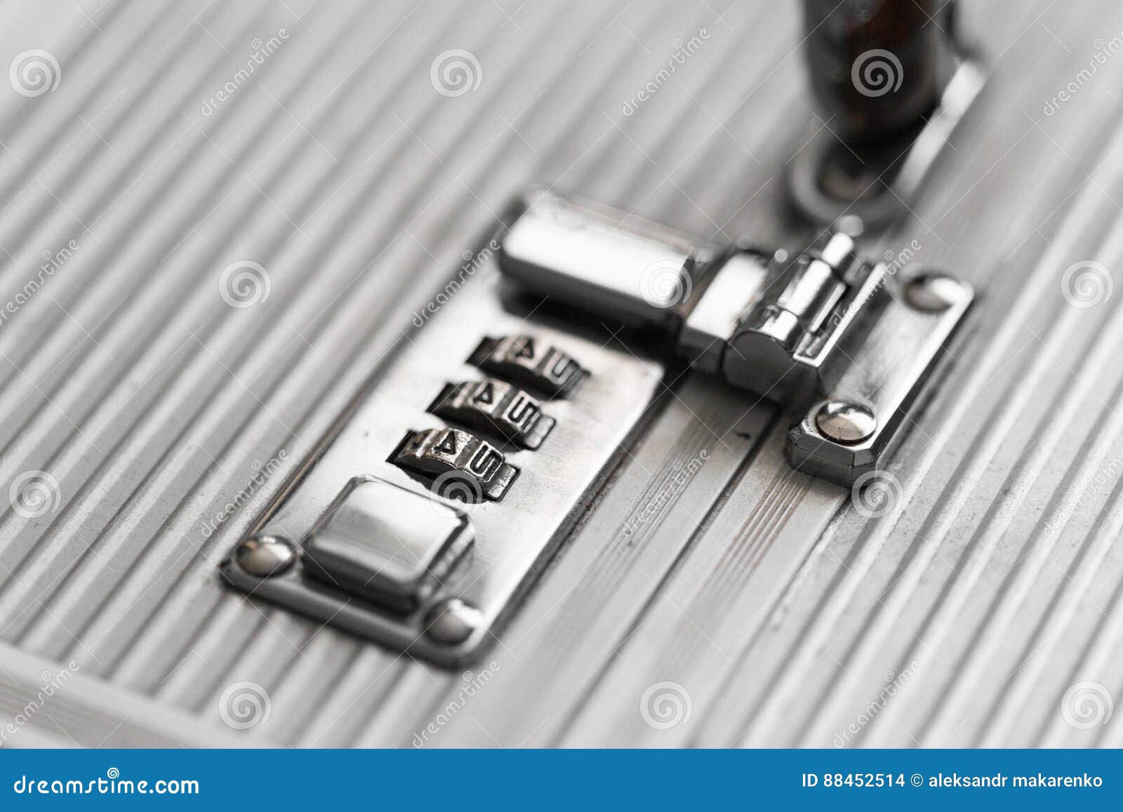 Metal Case with Combination Lock. Secret Stock Photo - Image of case ...