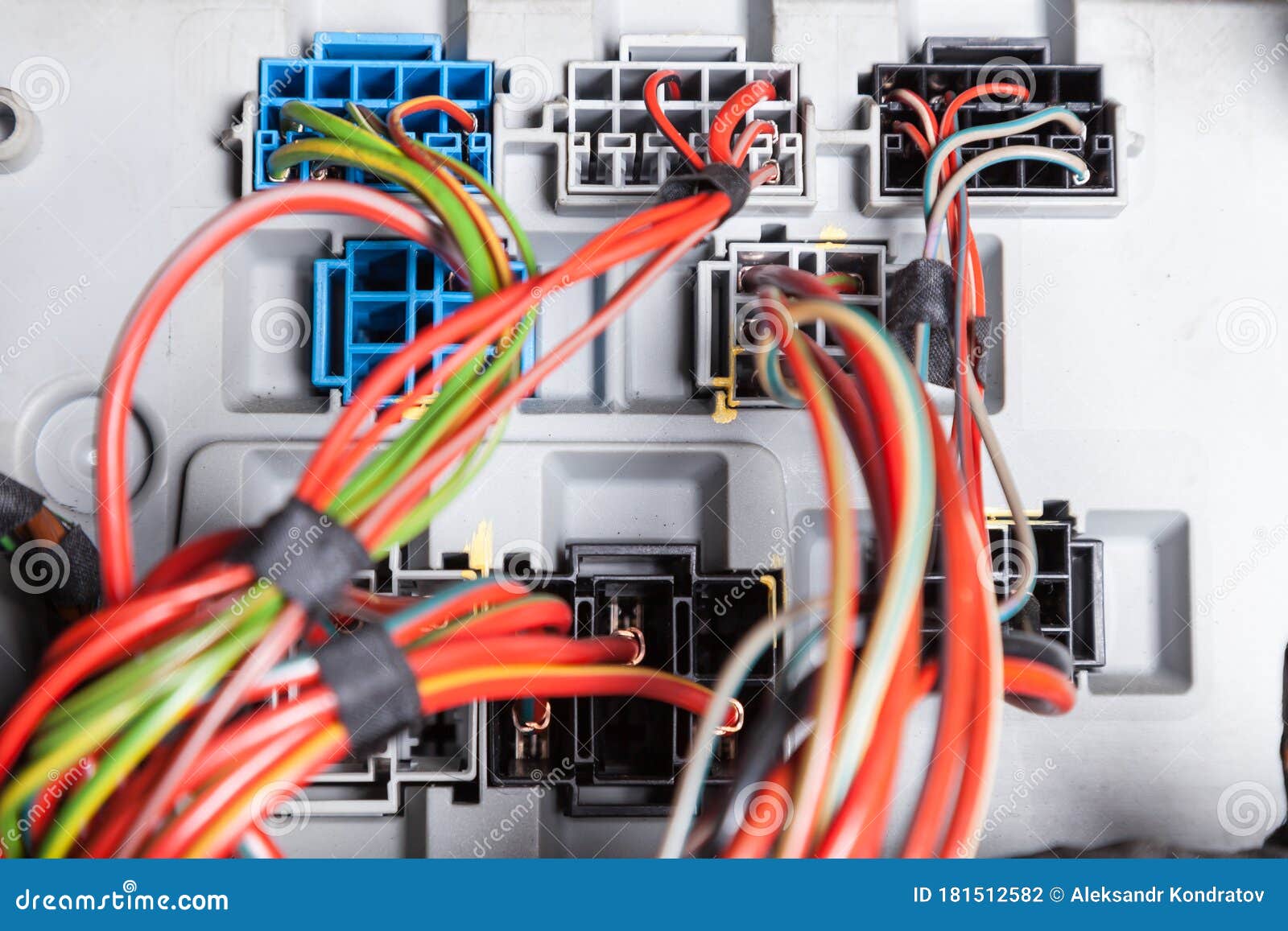 The Metal Case of the Device with Connectors and Multi-colored ...