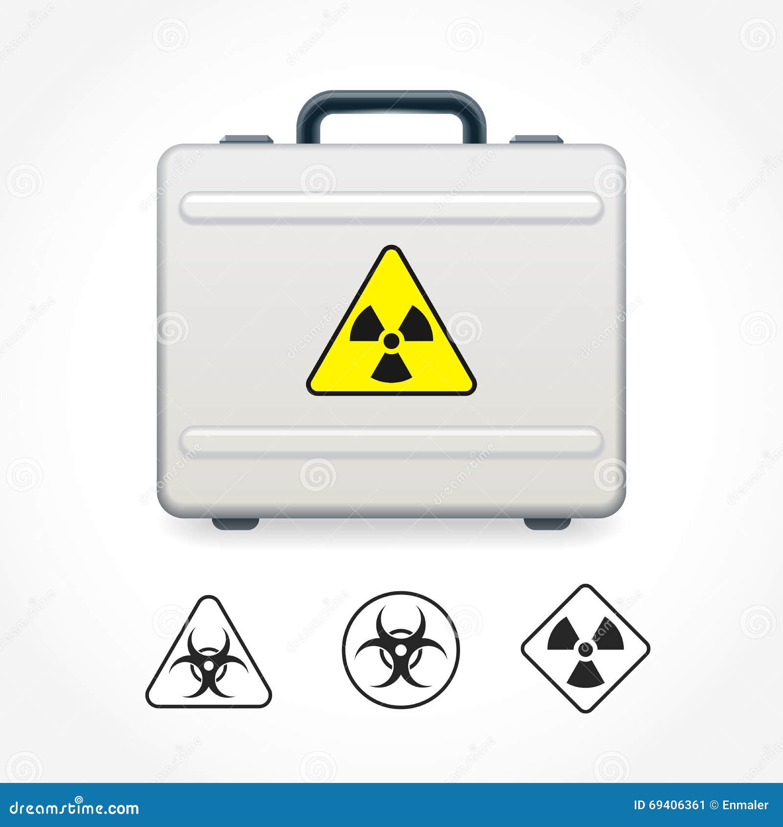 Radiation Danger Sign. Caution Chemical Hazards. Warning Sign Of ...