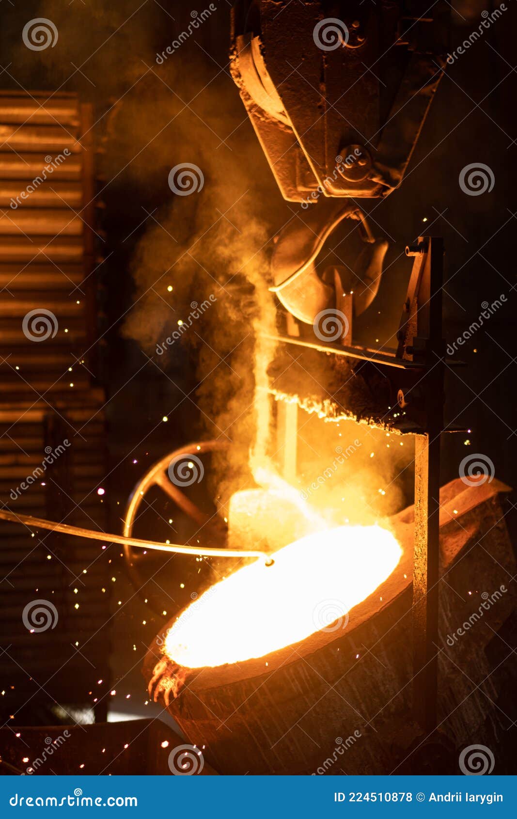 Metal Casting at the Factory Stock Photo - Image of smelting, workshop ...