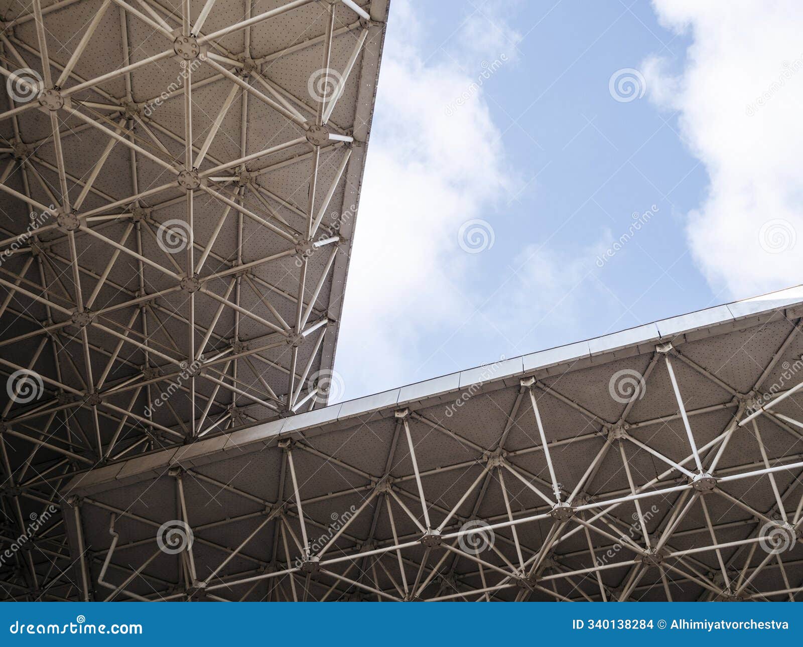 Metal Ceiling of a Building in the City. Geometry in Architecture Stock ...