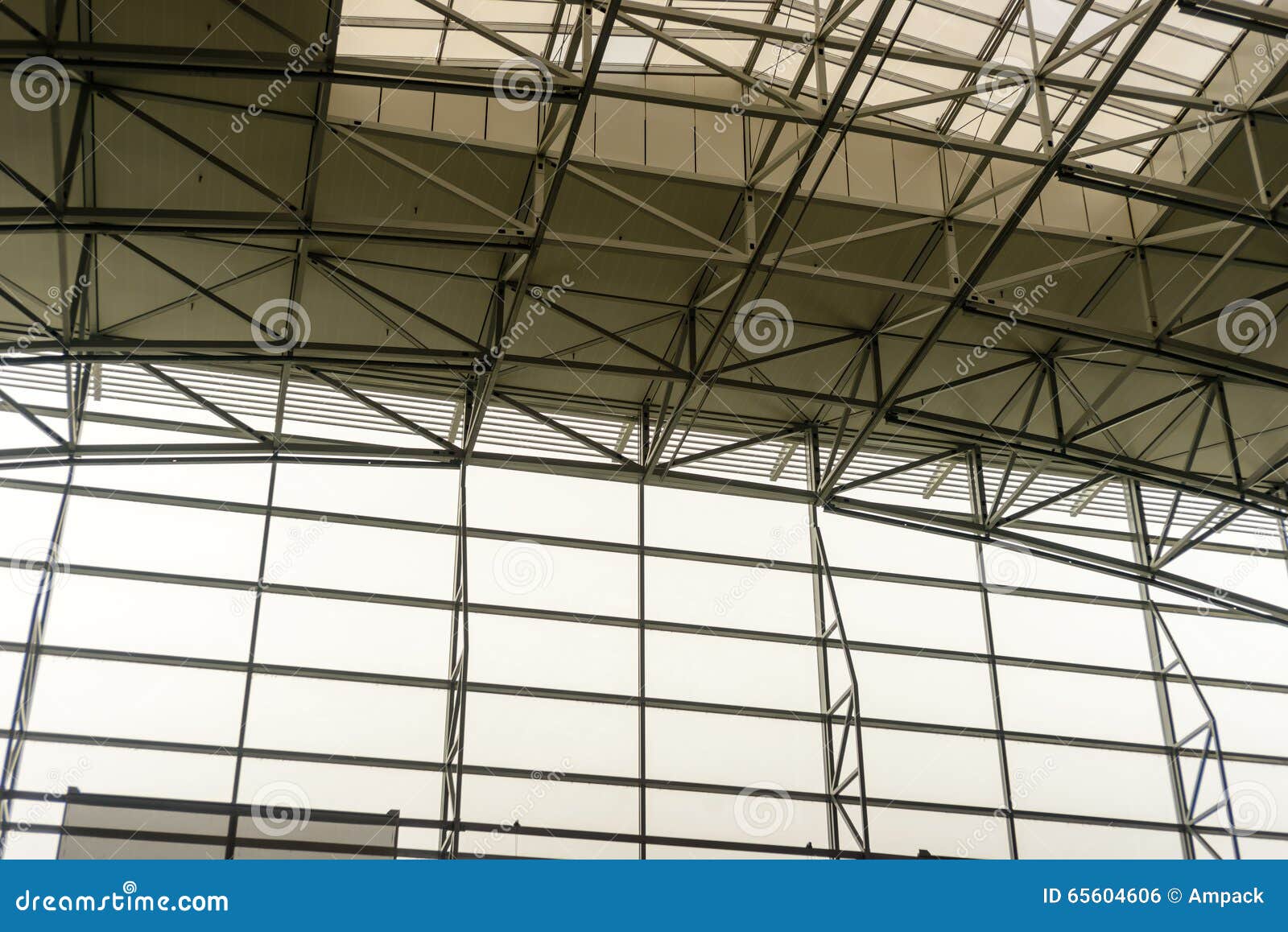 Metal ceiling construction stock photo. Image of structure - 65604606