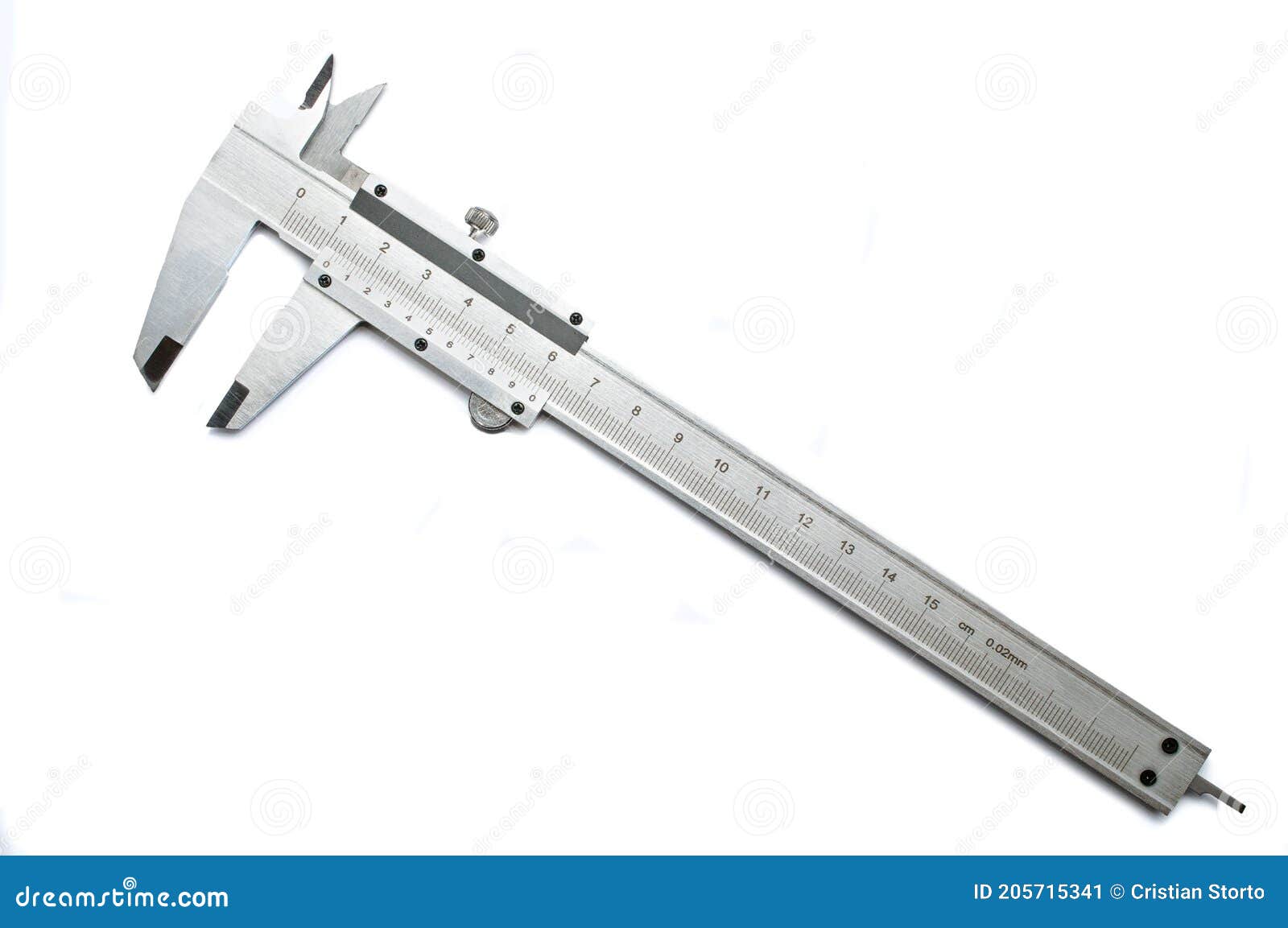 Metal Cernier Caliper Isolated on White Background Stock Image - Image ...