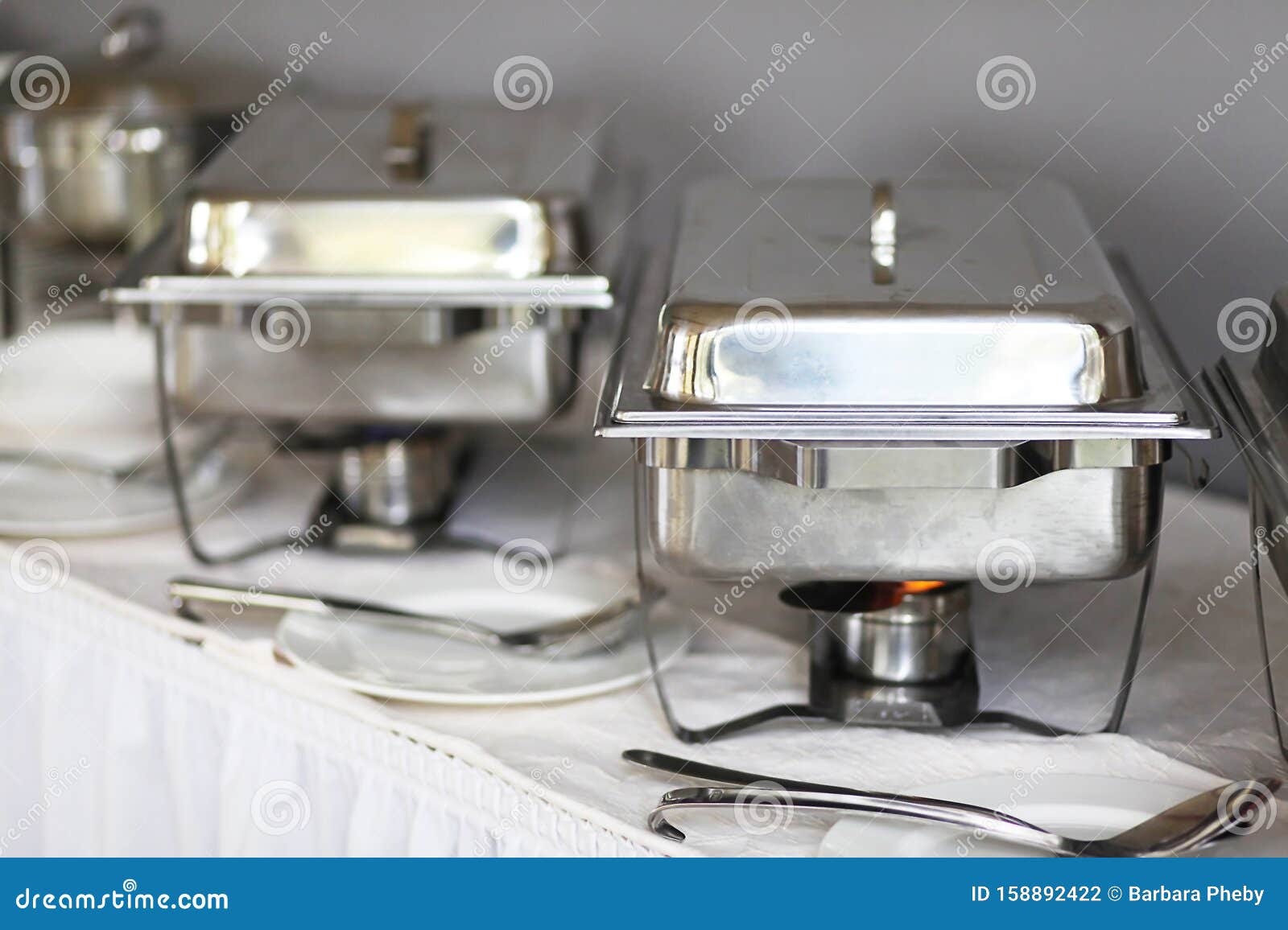 Chafing Dishes stock photo. Image of metal, chafing - 158892422
