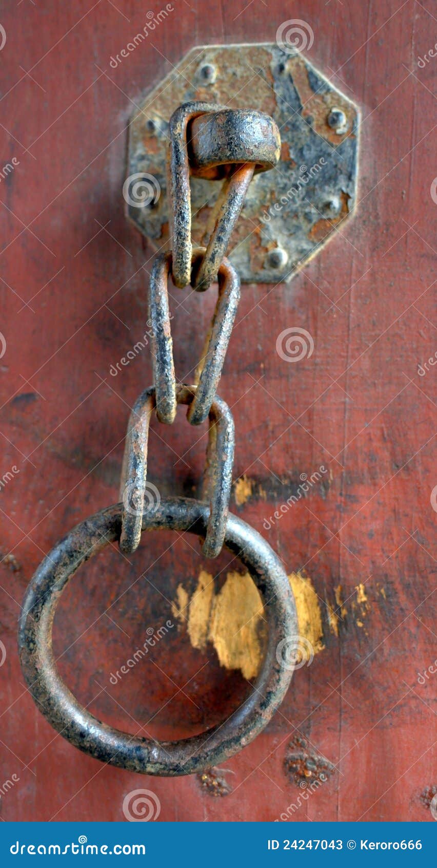 Metal chain stock image. Image of pole, knocker, rotting - 24247043
