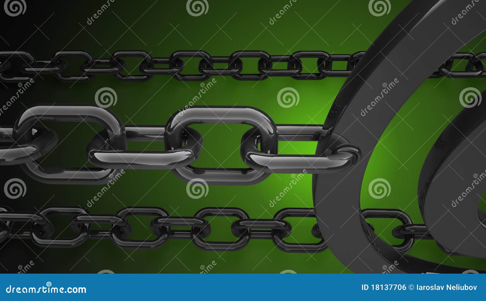 Metal Chain Background 3d Render Stock Illustration - Illustration of ...