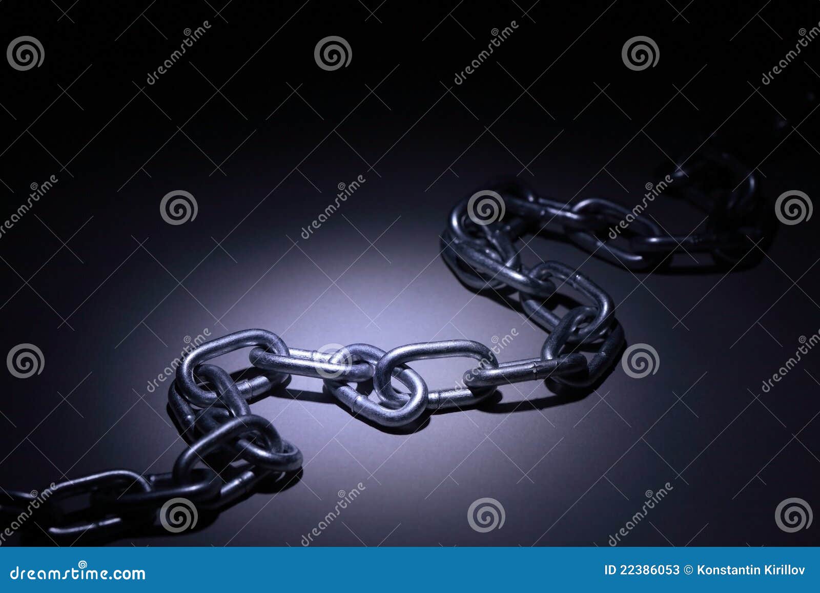 Metal Chain On Dark stock image. Image of shackles, irons - 22386053