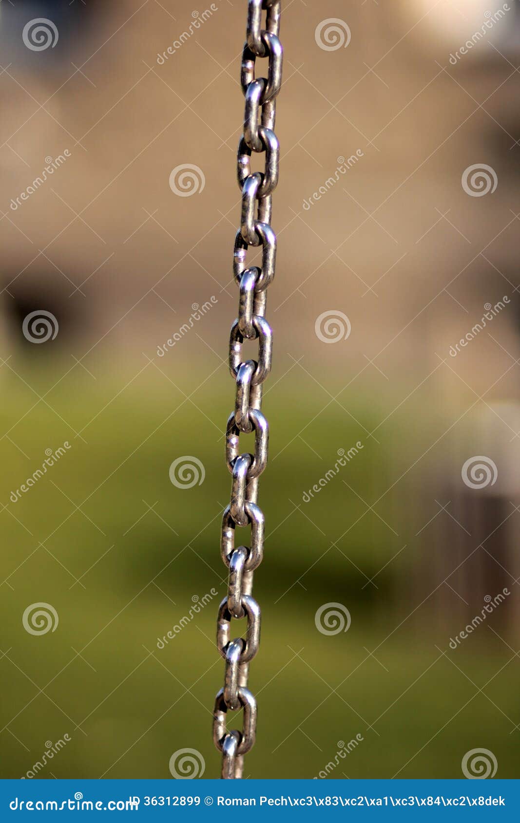 Metal chain detail stock image. Image of ring, hanging - 36312899