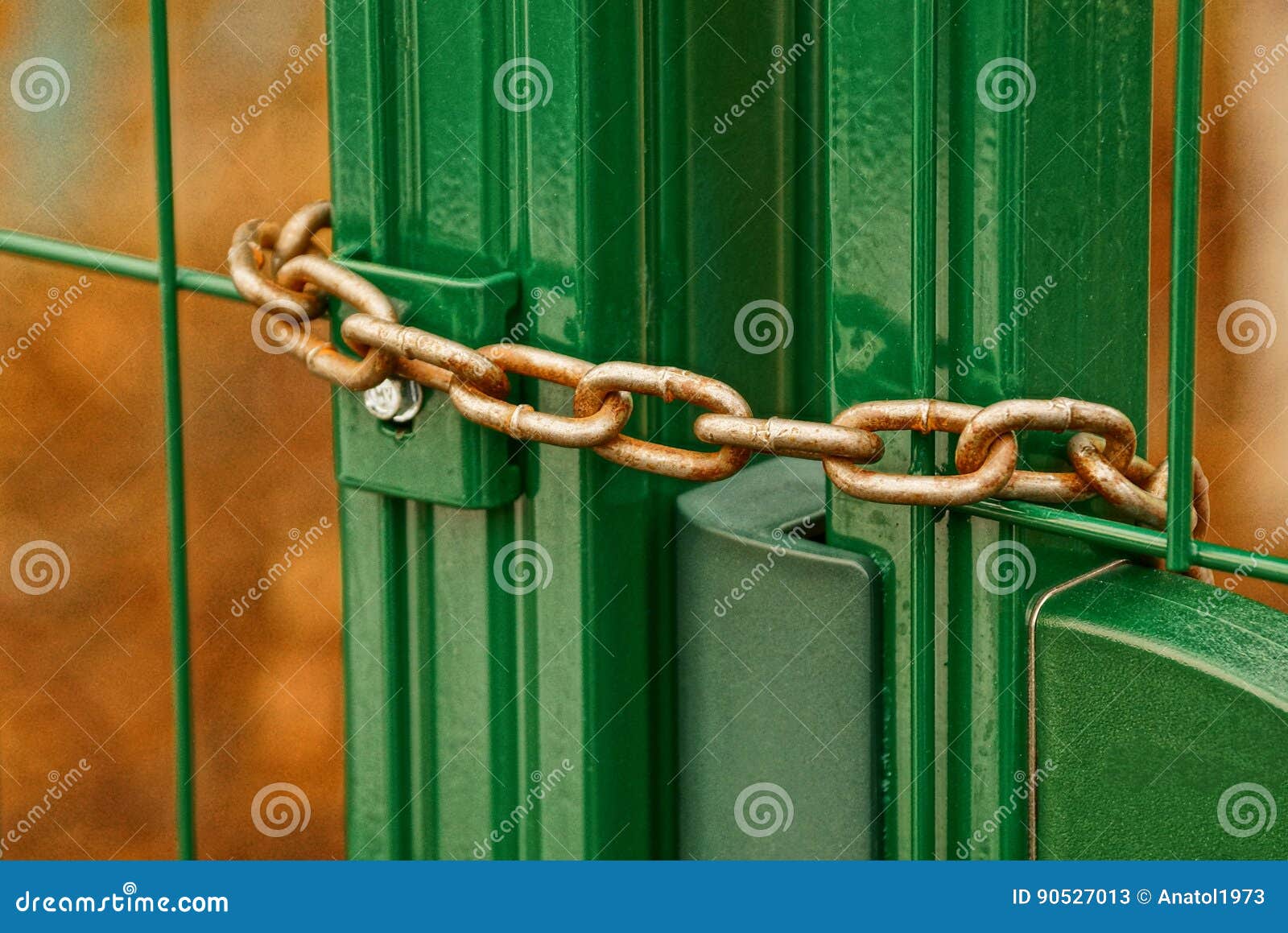 Metal Chain at the Entrance of the Iron Gate Stock Image - Image of ...