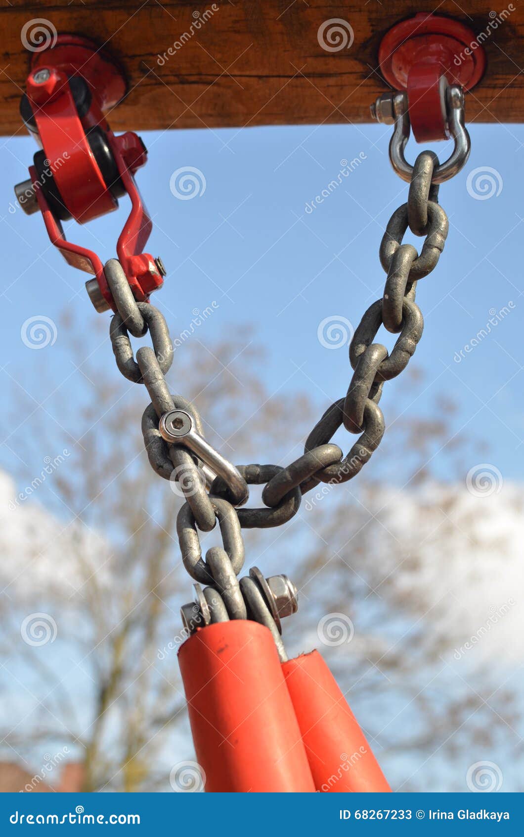 Metal Chain Fixing the Swing Stock Image - Image of details, fixing ...
