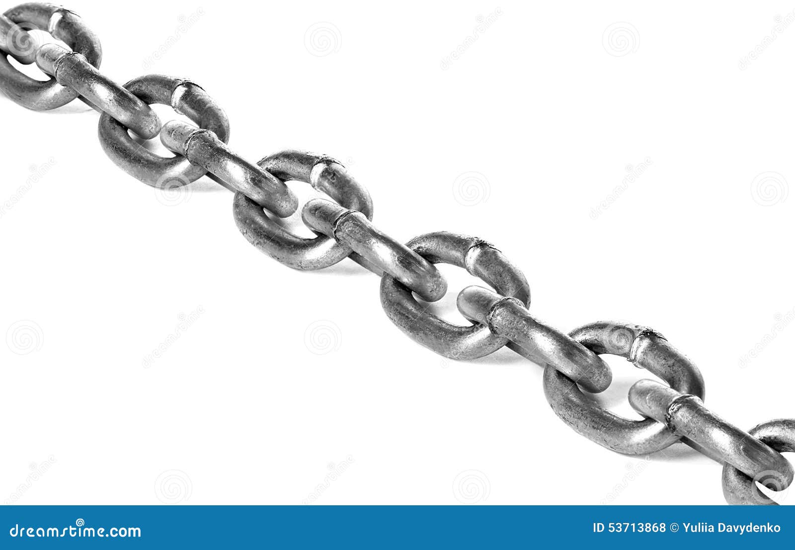 Metal chain isolated stock photo. Image of power, powerful - 53713868