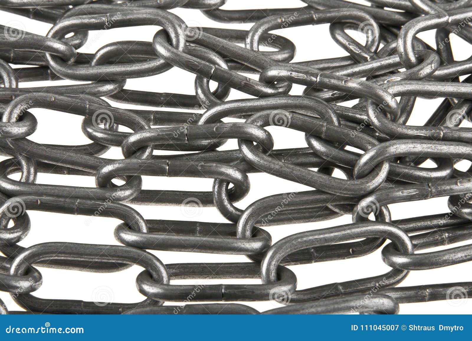 Metal Chain Isolated on White Stock Image - Image of chains, metallic ...