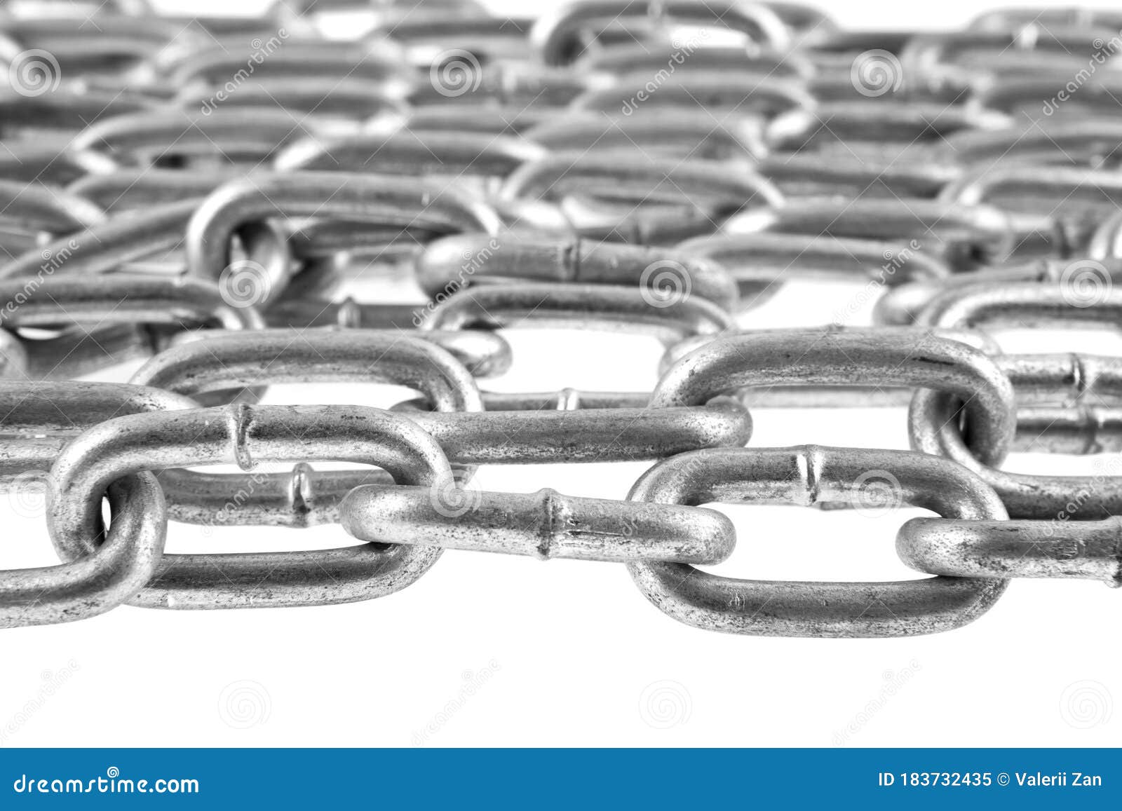 Metal Chain Isolated on White Background Stock Image - Image of lock ...