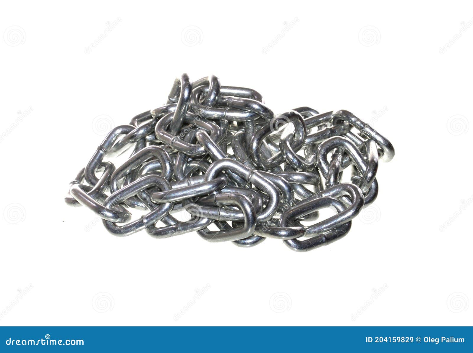 Metal Chain Isolated on White Background Stock Image - Image of ...