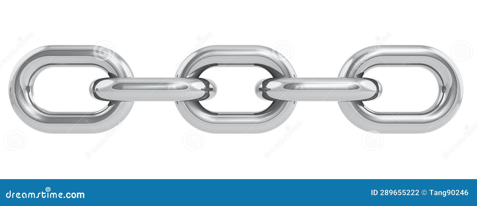 Metal Chain Link Isolated on White Background Stock Illustration ...