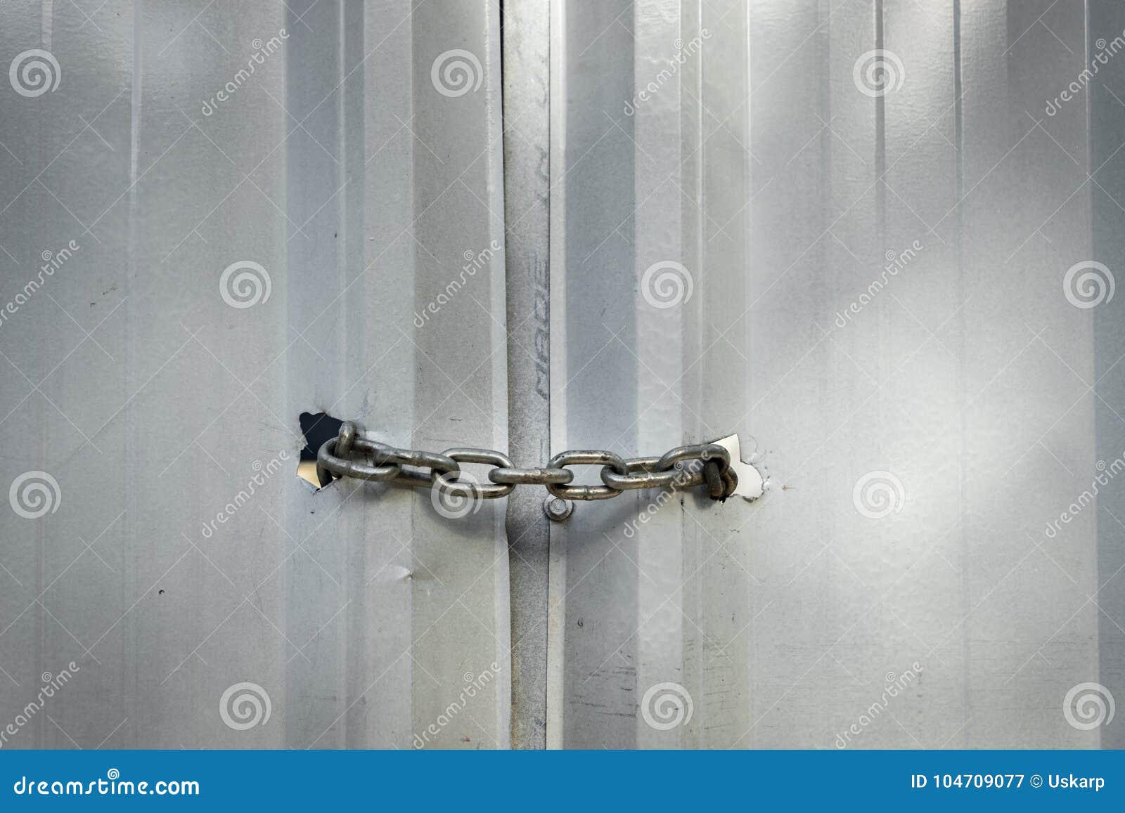 Metal Chain Securely Locking Door Stock Image - Image of concept, guard ... Metal Chain Securely Locking Door Stock Image - Image of concept, guard ...