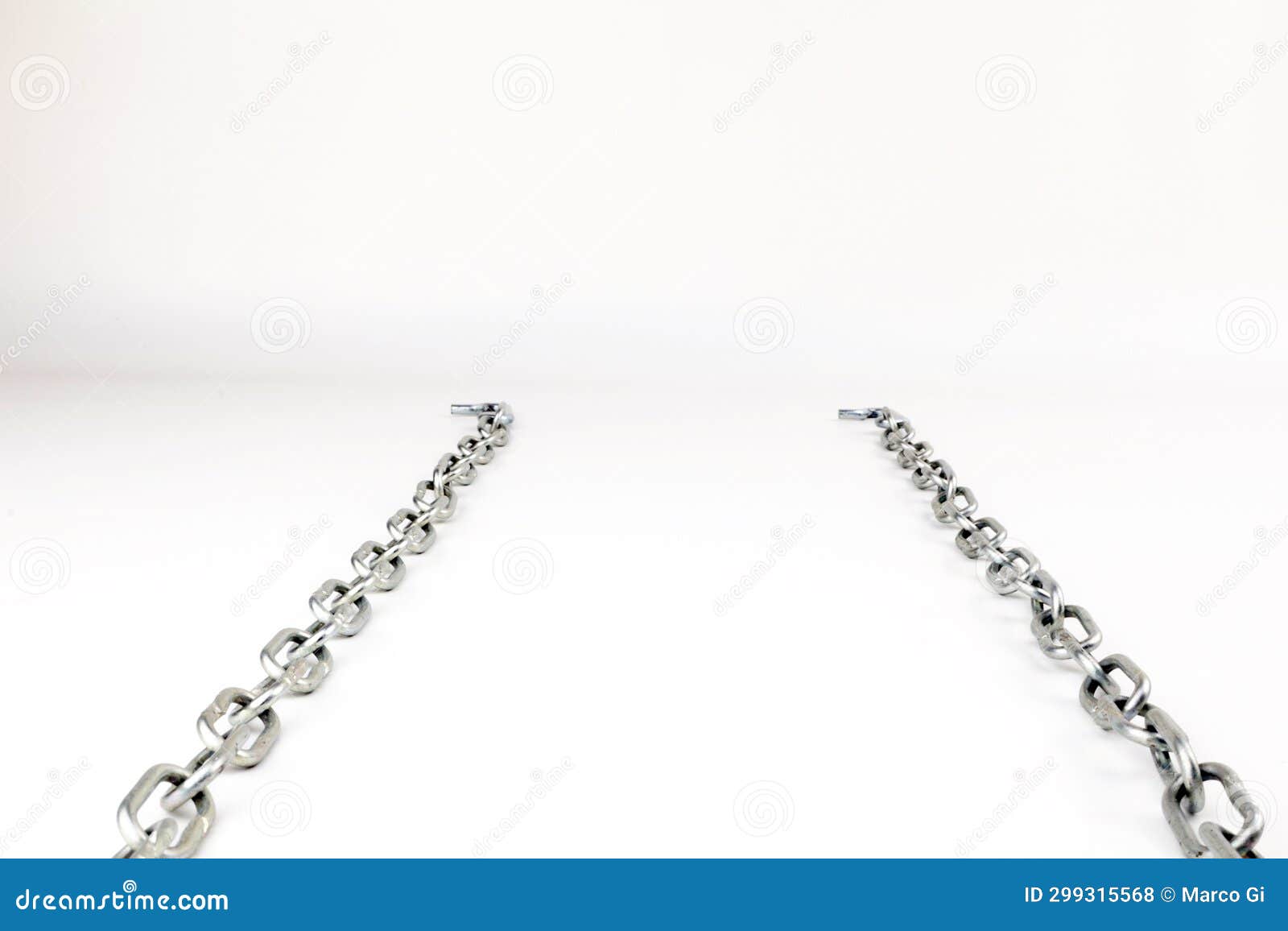 Metal chain symmetry stock photo. Image of gray, rings - 299315568