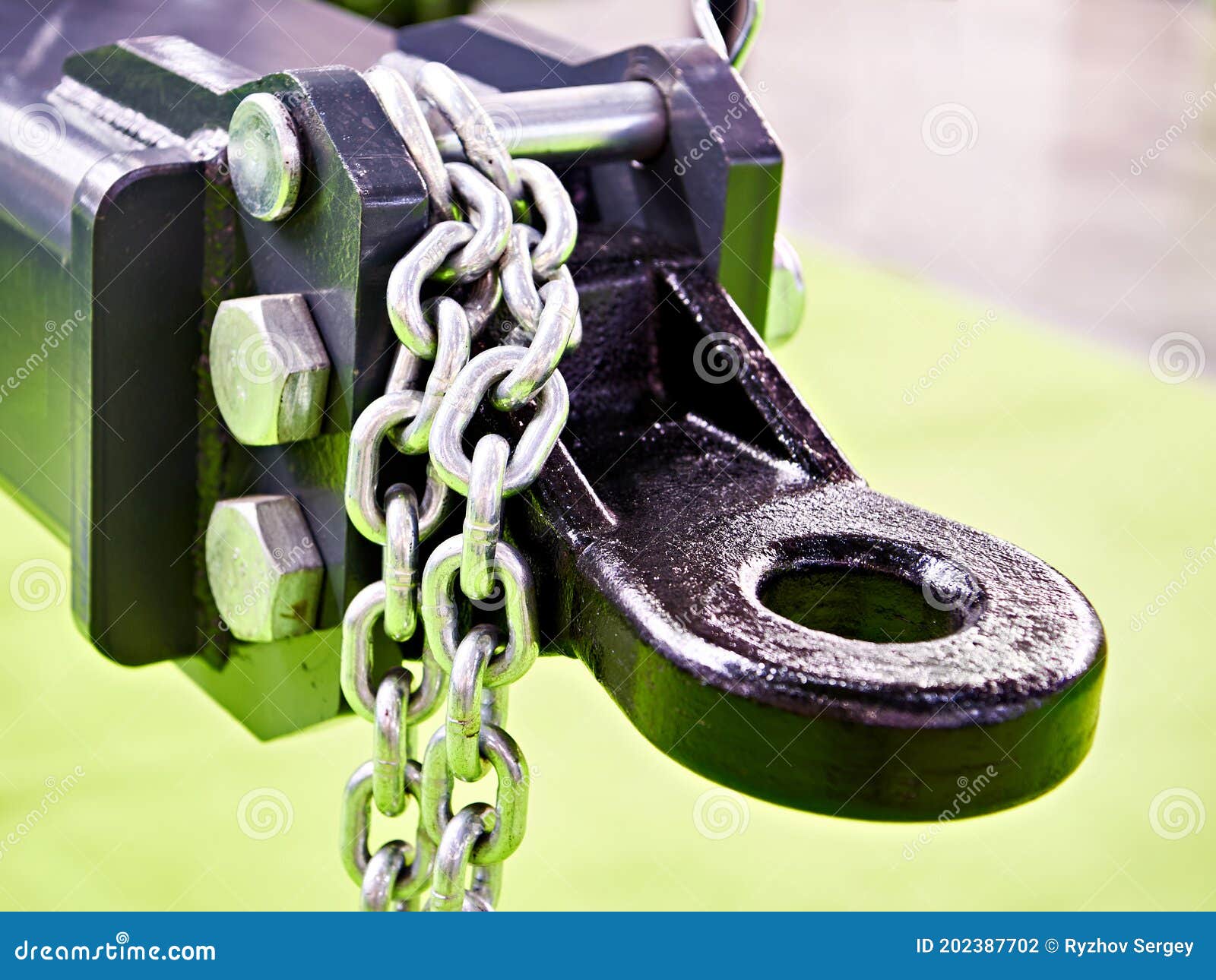 Tow Hitch Drawbar With Spare Wheel. Device For Coupling A Car And A ...