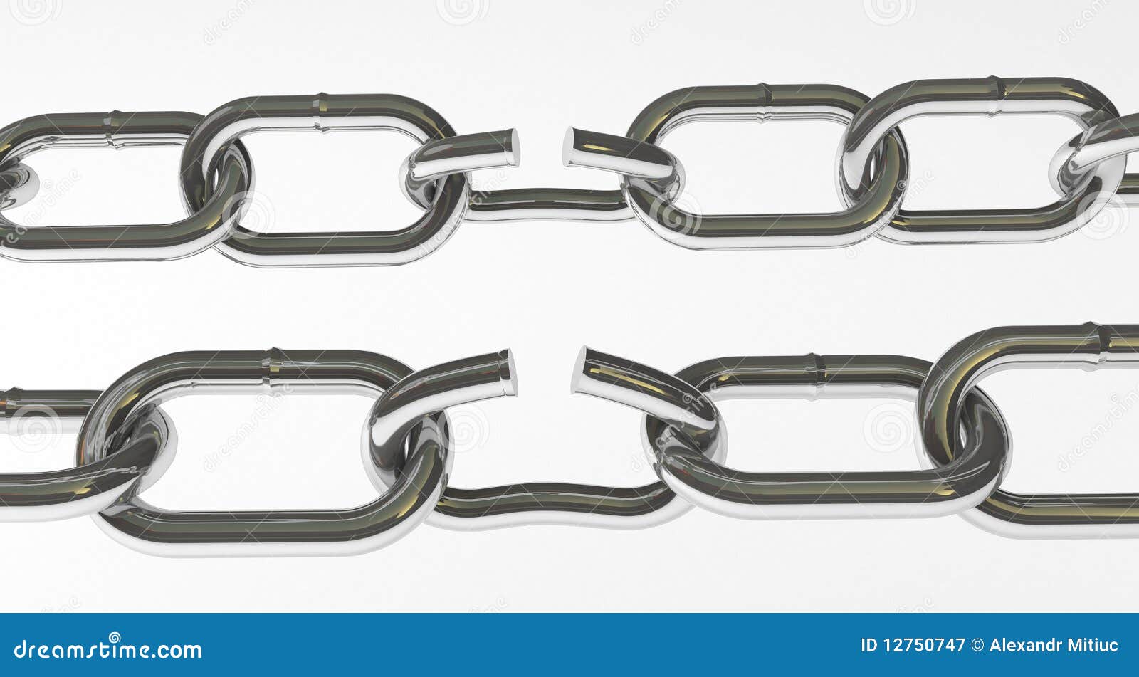 Metal Chain on white stock illustration. Illustration of loosen - 12750747