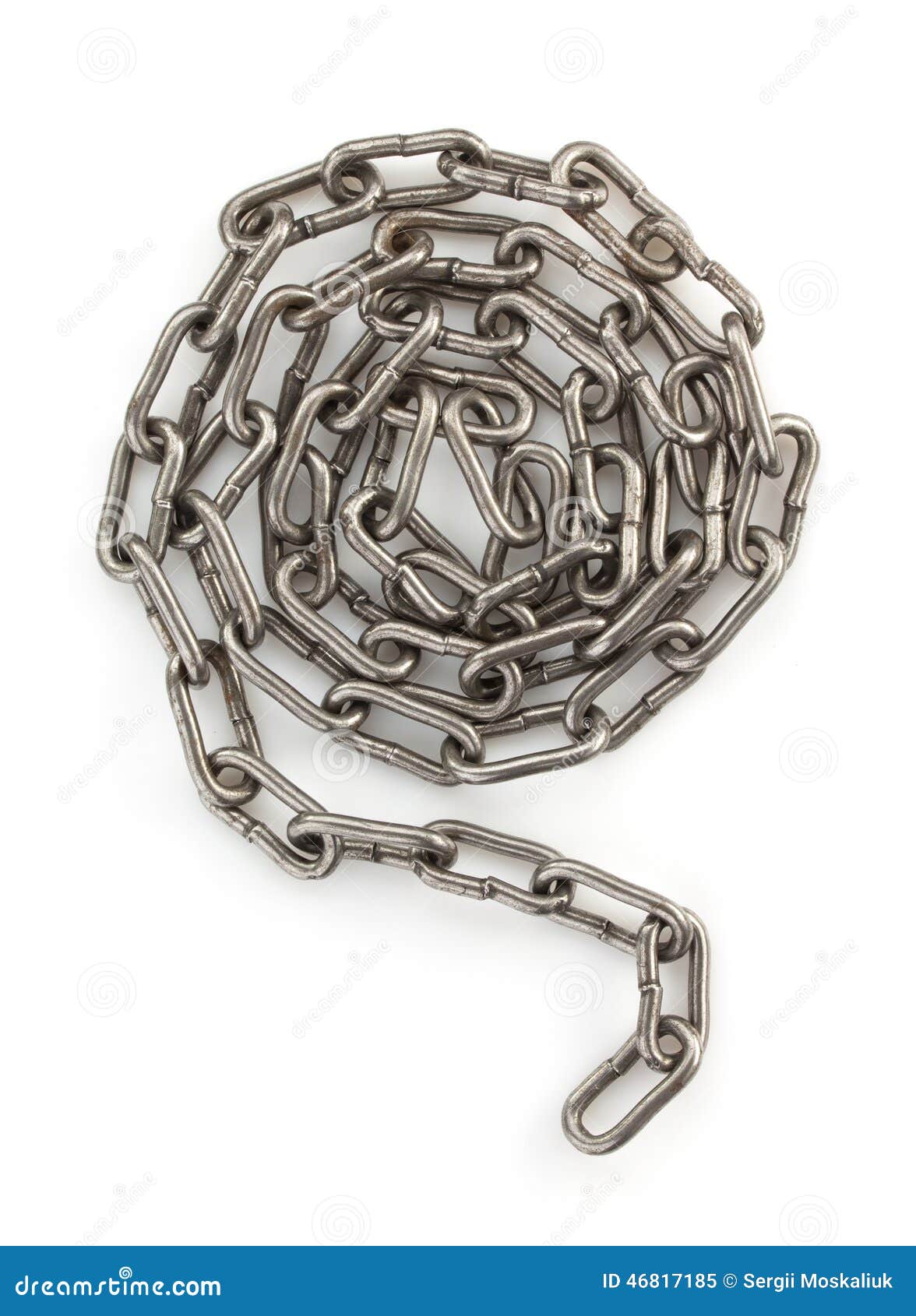 Metal chain on white stock image. Image of repairman - 46817185