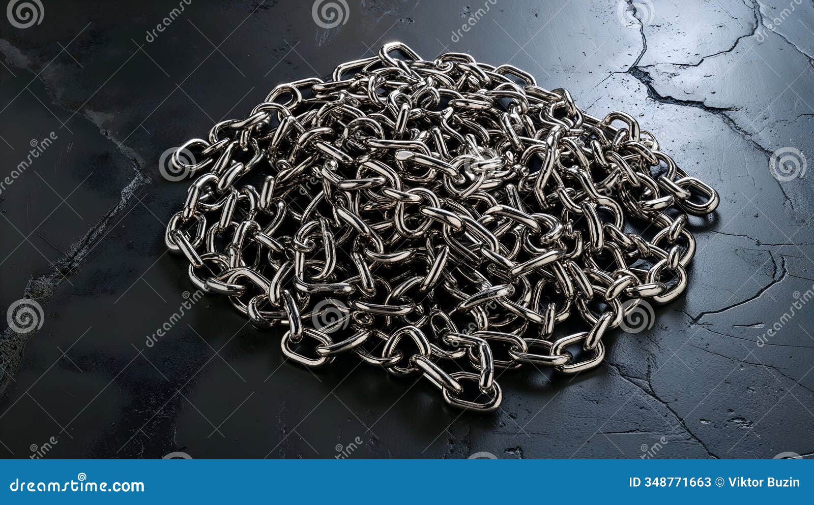 Metal Chains Tangled on a Dark Surface Create a Striking Visual Texture ...