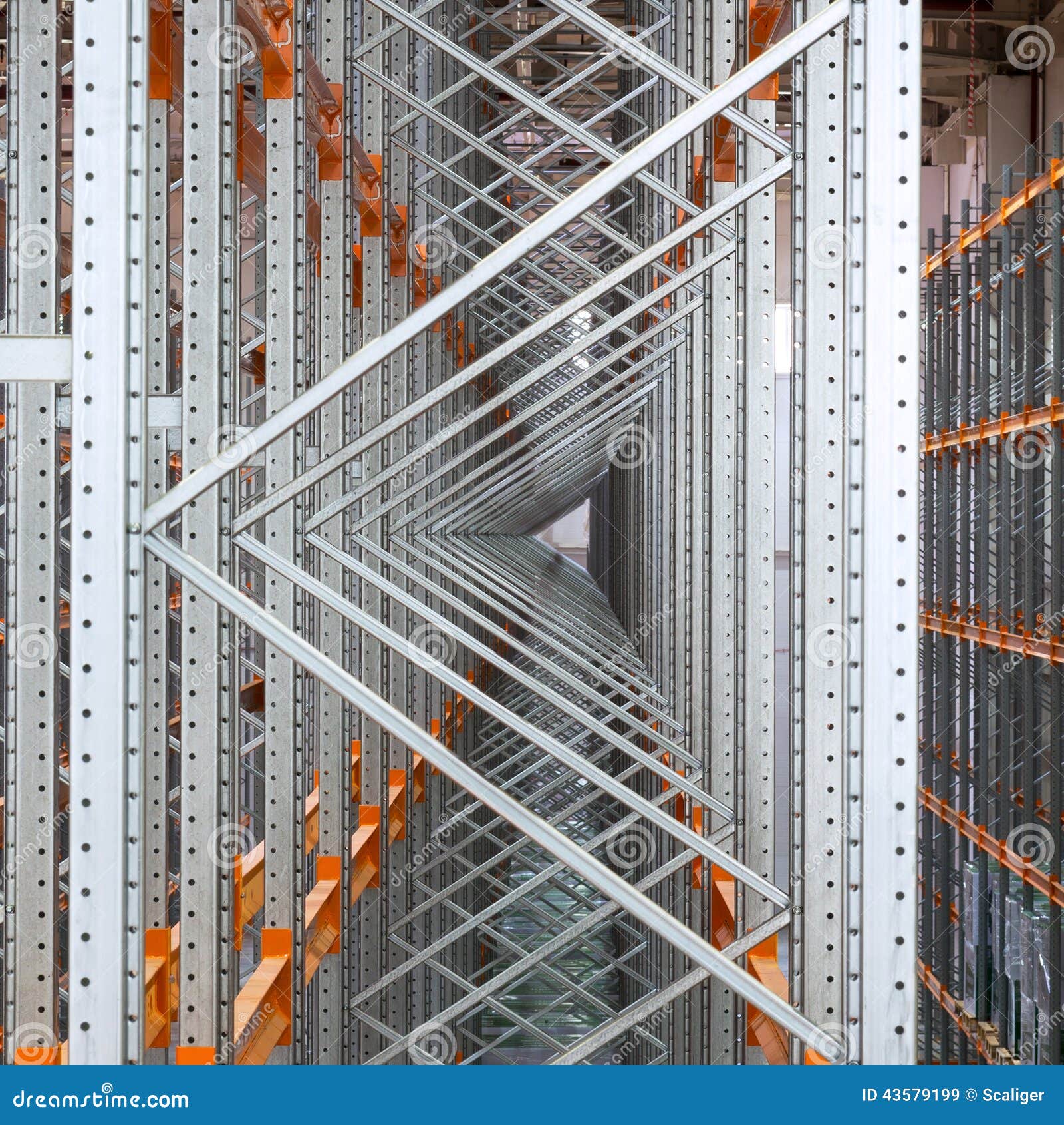 Metal Channel Section in a Storage Room Stock Image - Image of ...