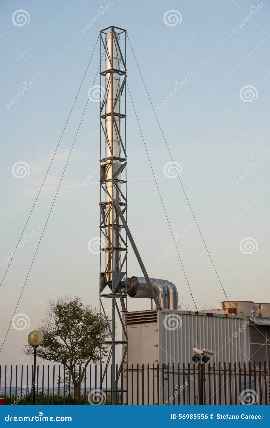 Metal Chimney stock photo. Image of structure, factory - 56985556