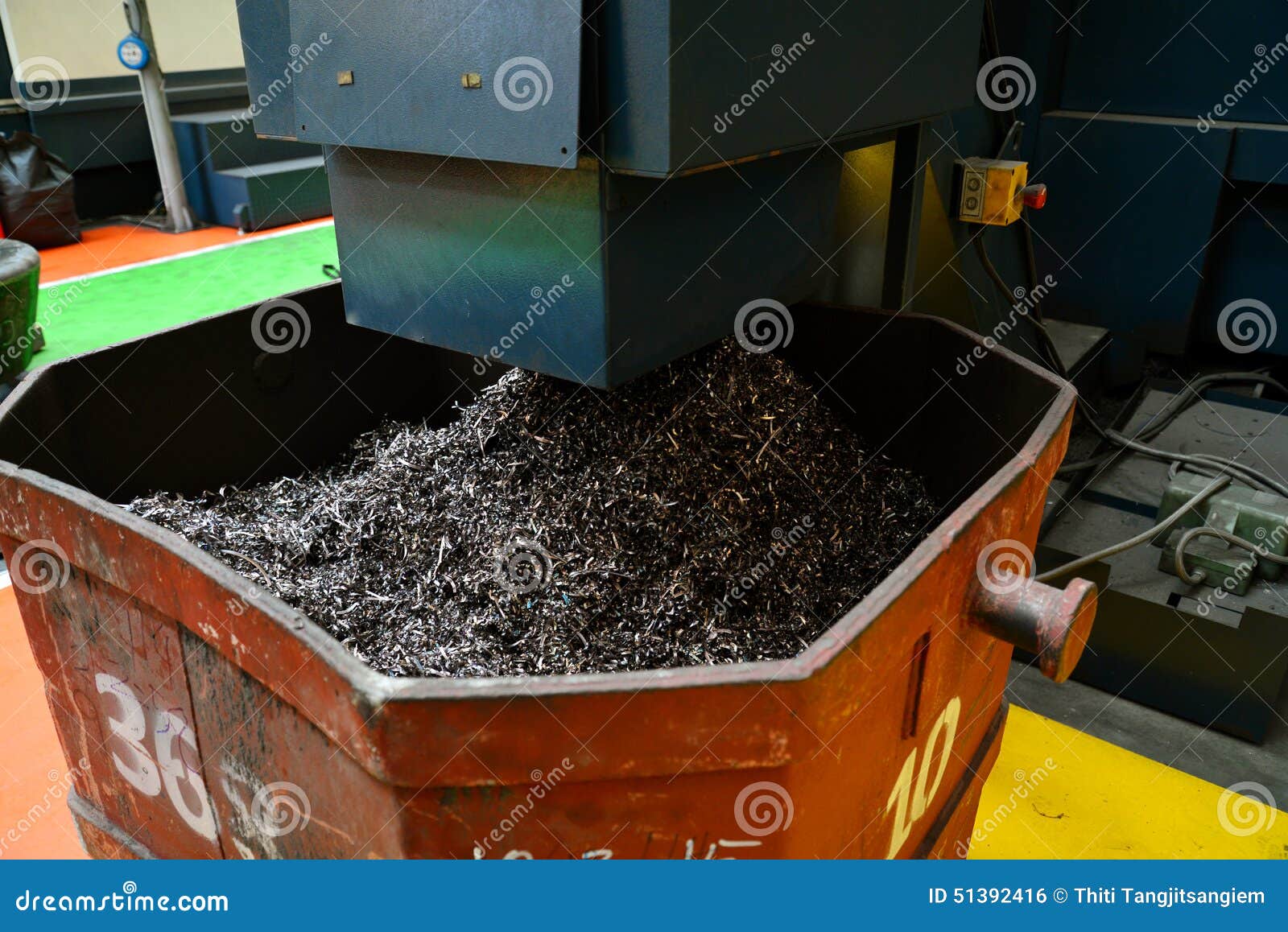 Metal chip stock photo. Image of bucket, iron, drilling - 51392416