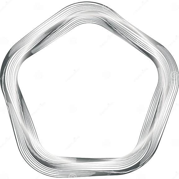 Metal Chrome Frame Polygon Zentangle Stock Vector - Illustration of ...