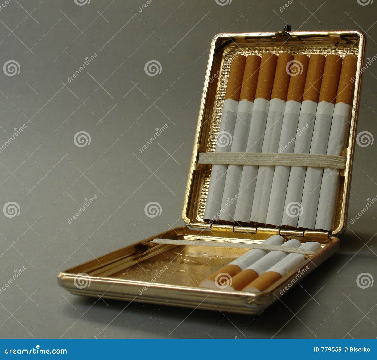 Metal cigarette box stock image. Image of health, case - 779559