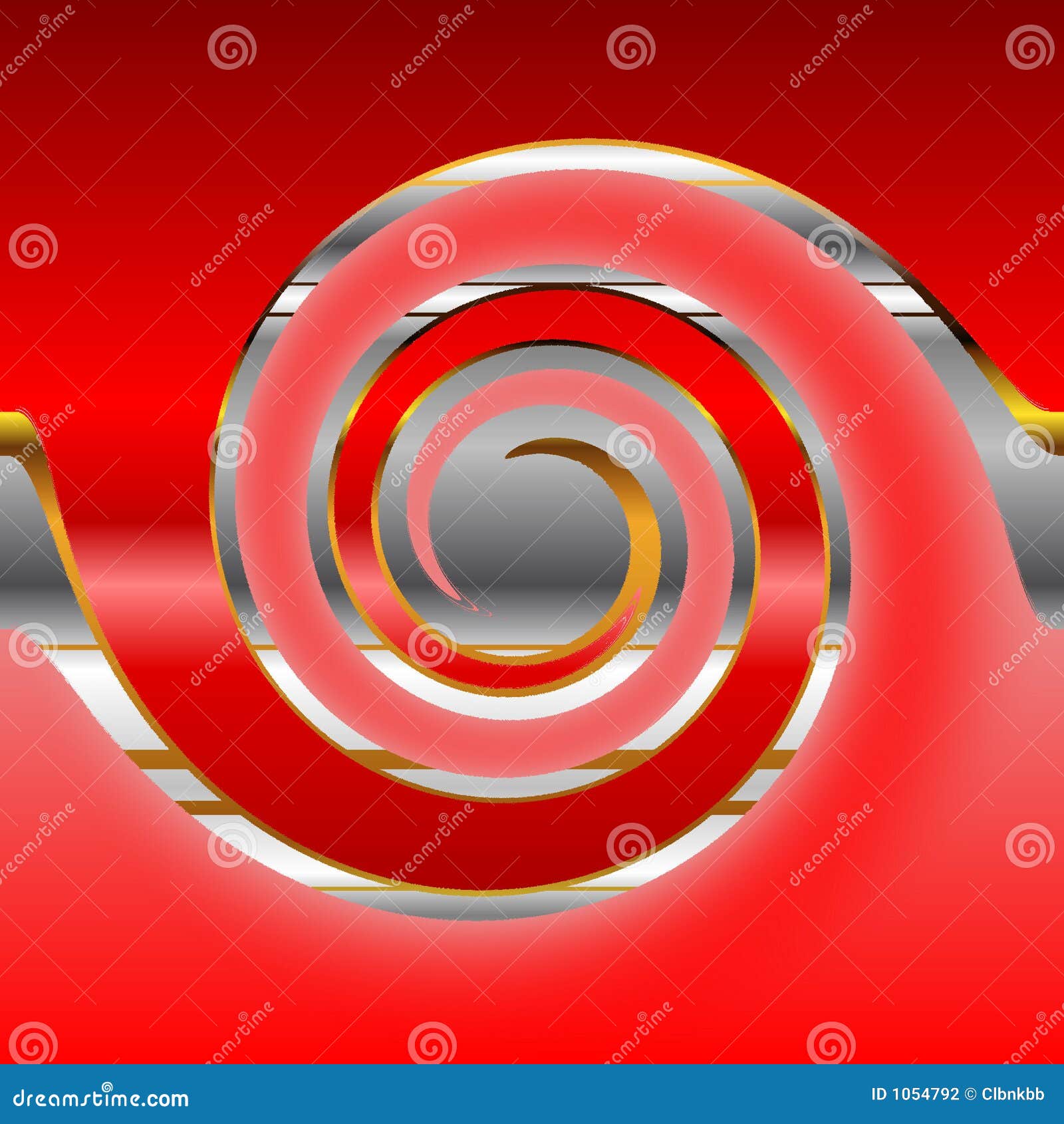 Metal circle on red. stock illustration. Illustration of gold - 1054792