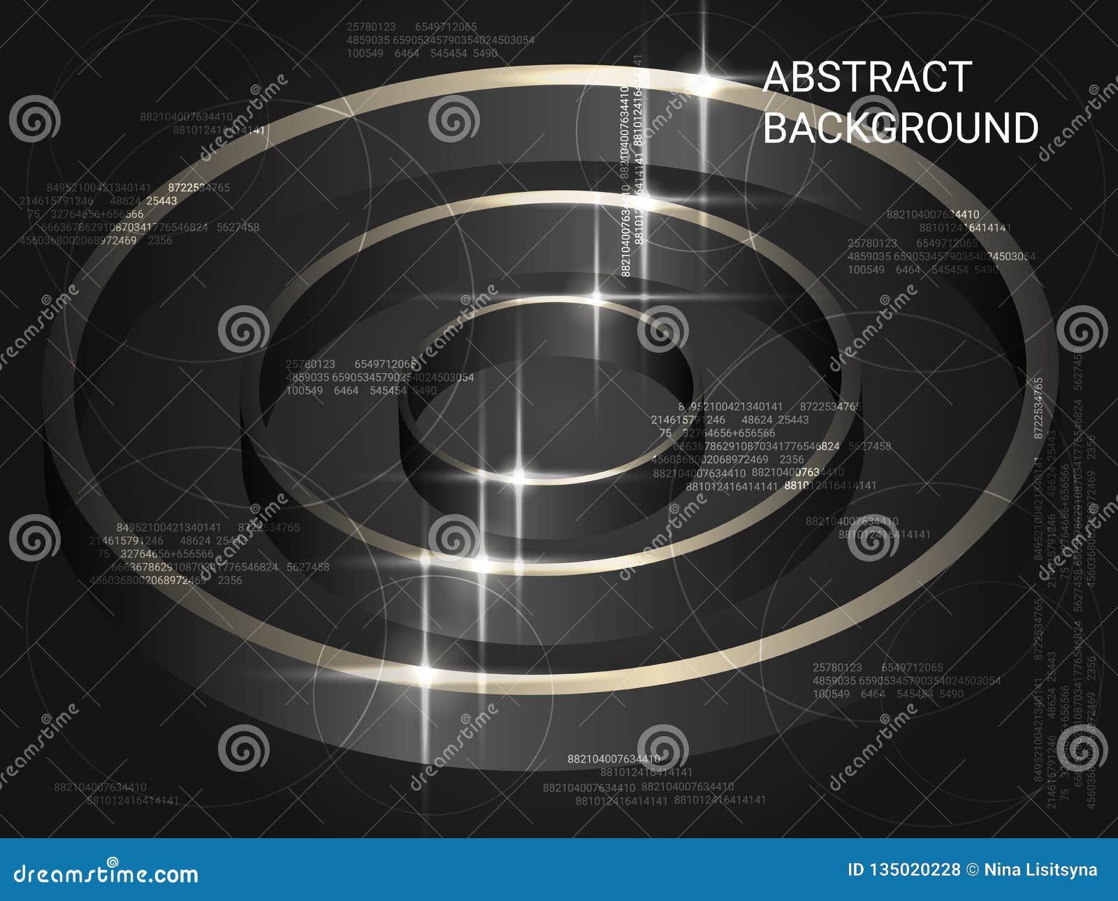 Metal Circles Sparkle on the Background. Stock Vector - Illustration of ...