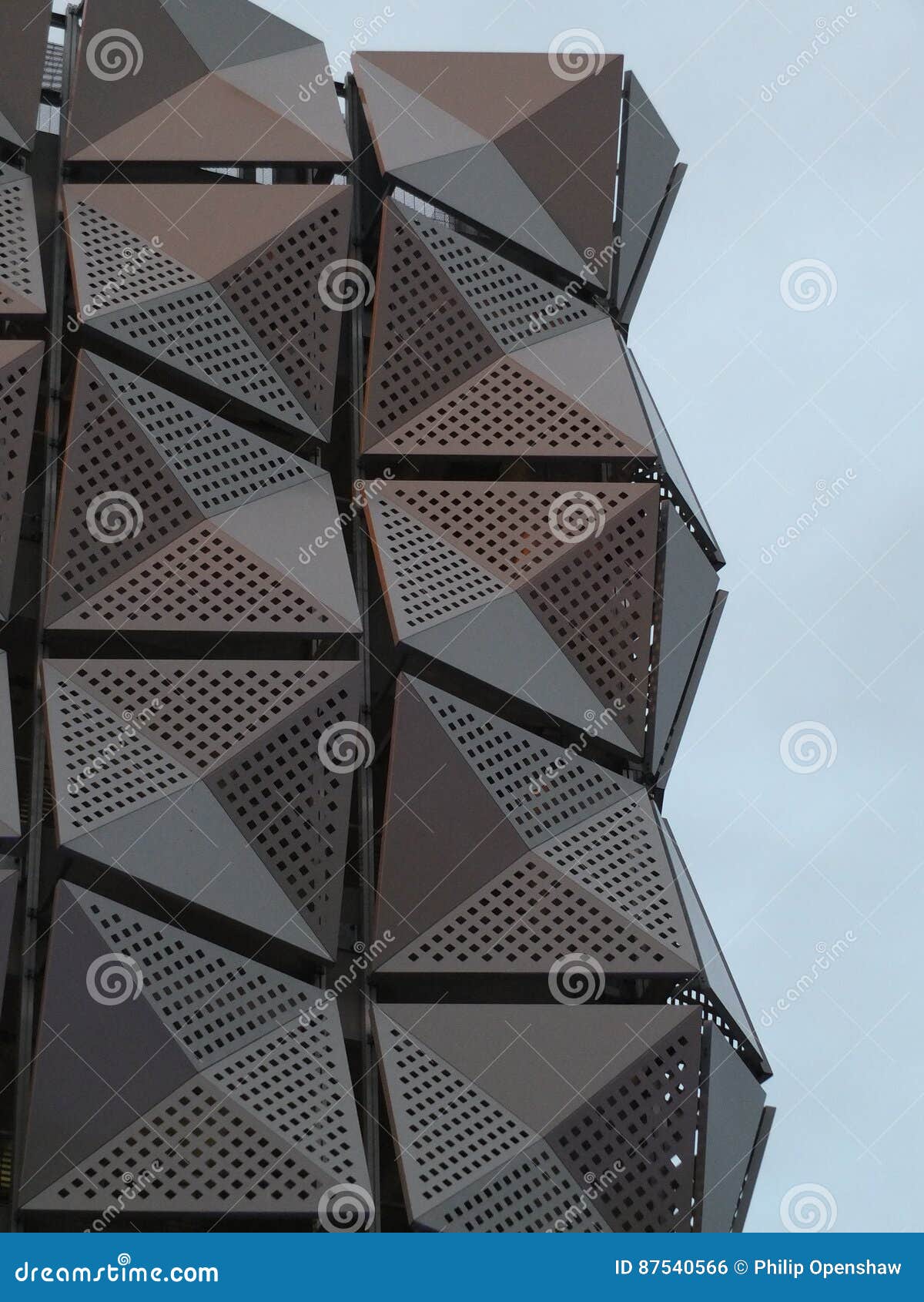 Metal Cladding on building stock photo. Image of background - 87540566