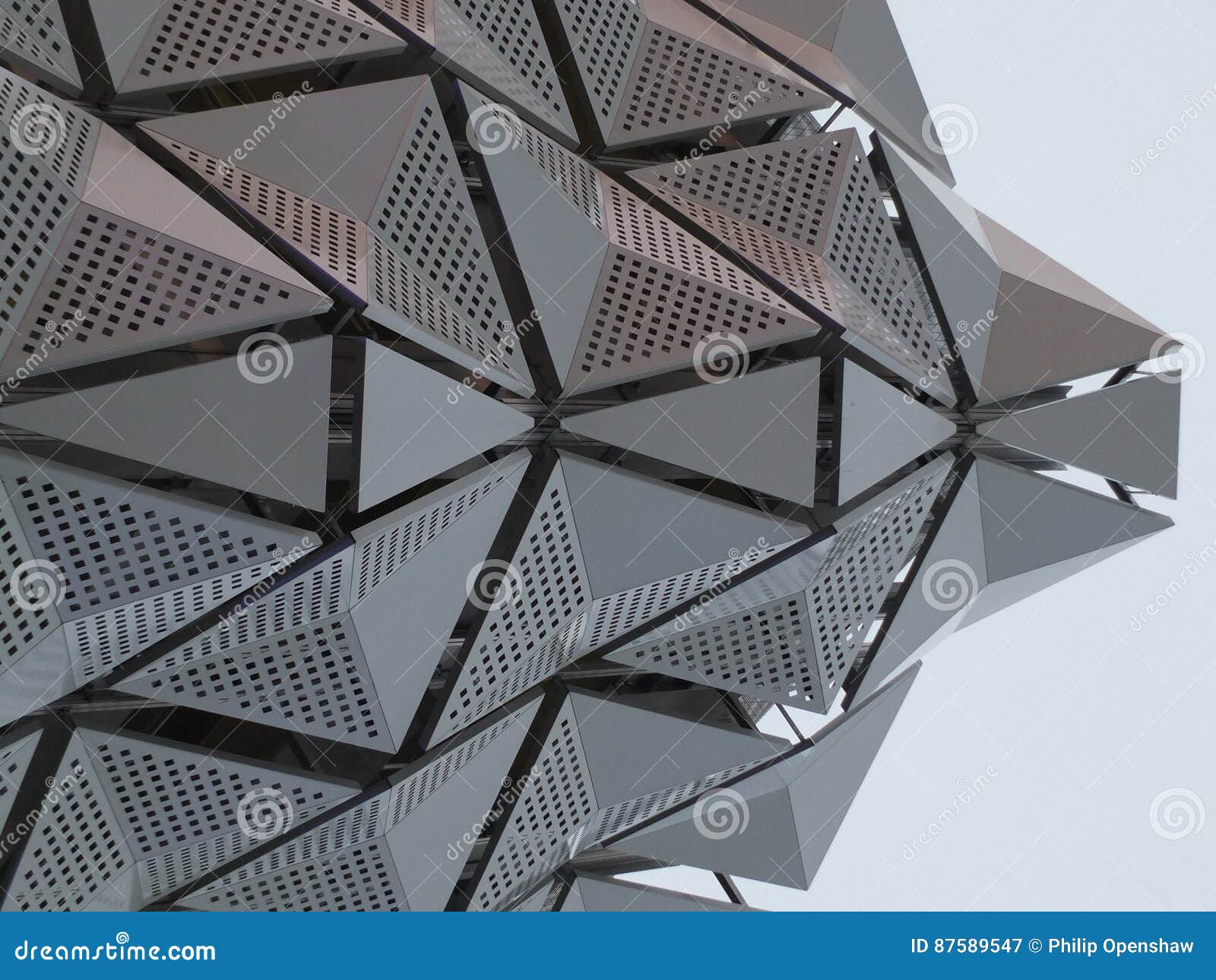 Metal Cladding on building stock image. Image of background - 87589547