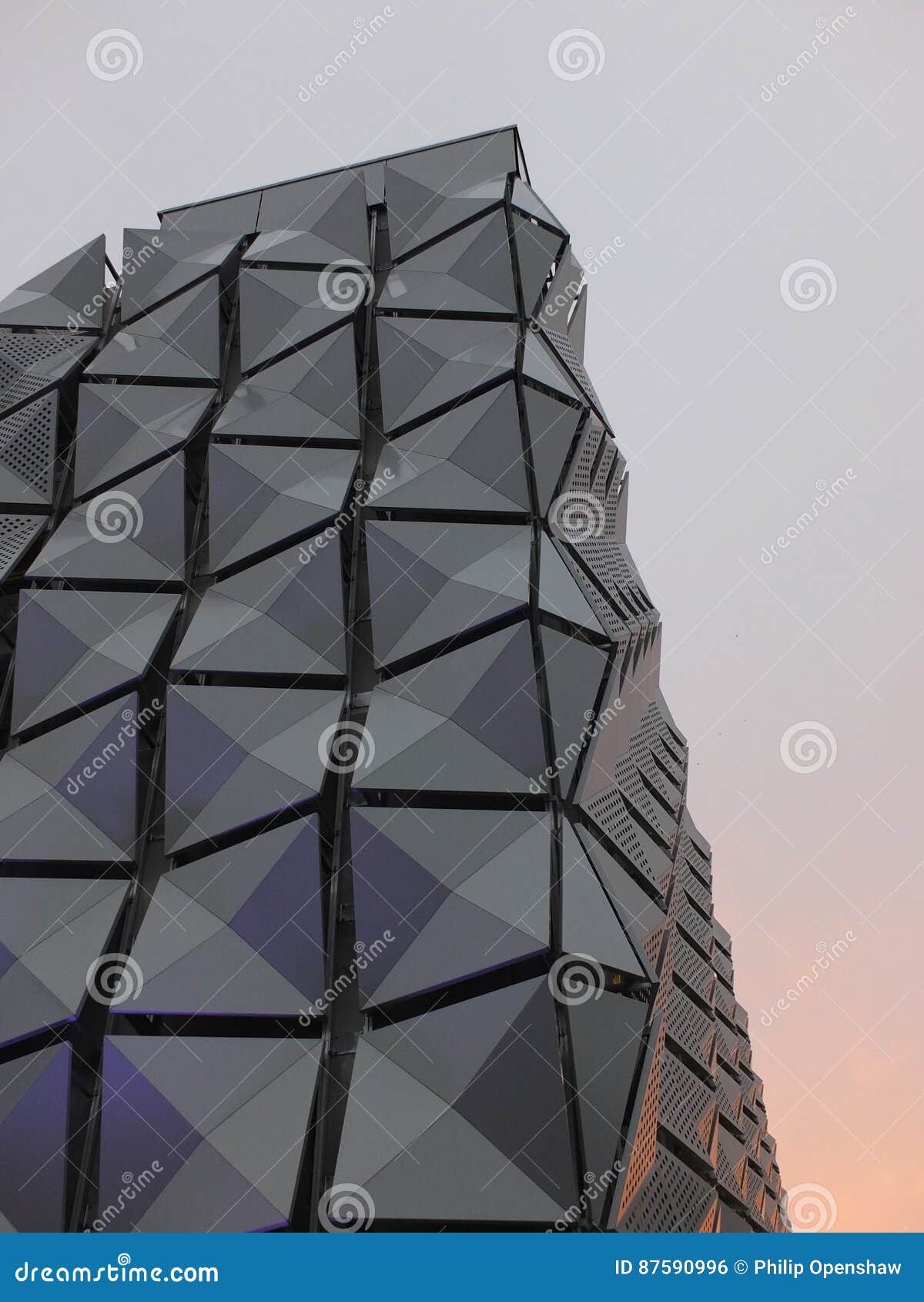 Metal Cladding on building stock photo. Image of business - 87590996