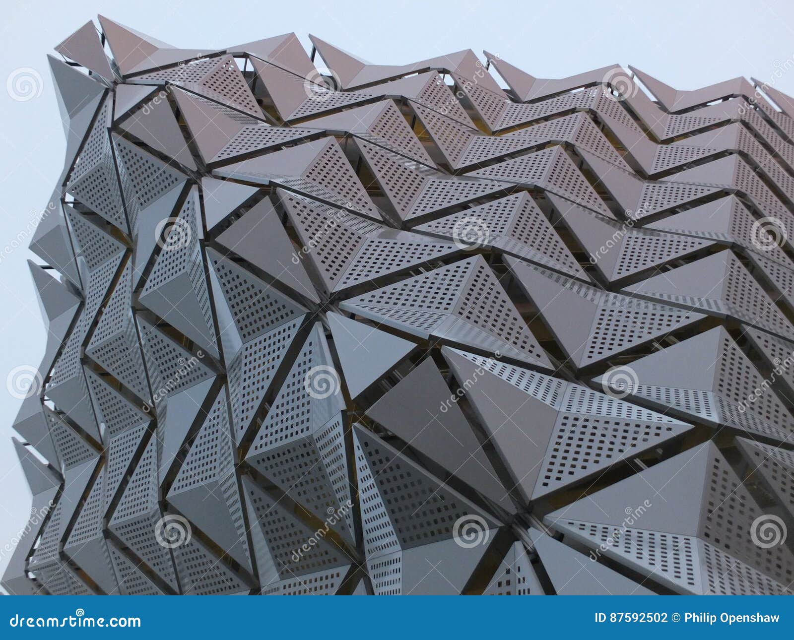 Metal Cladding on building stock photo. Image of aluminium - 87592502
