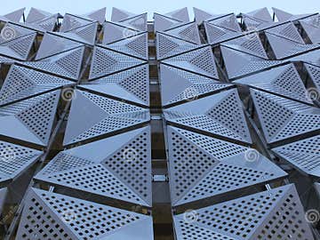 Metal Cladding on building stock image. Image of block - 87593797