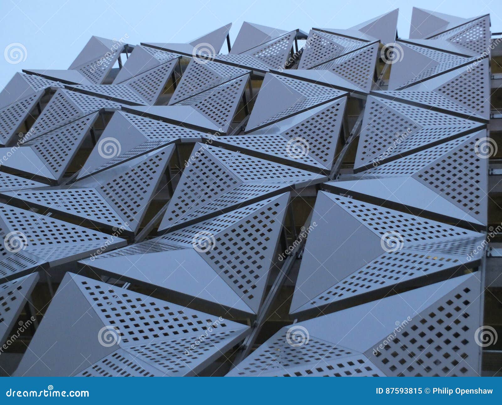 Metal Cladding on building stock image. Image of building - 87593815