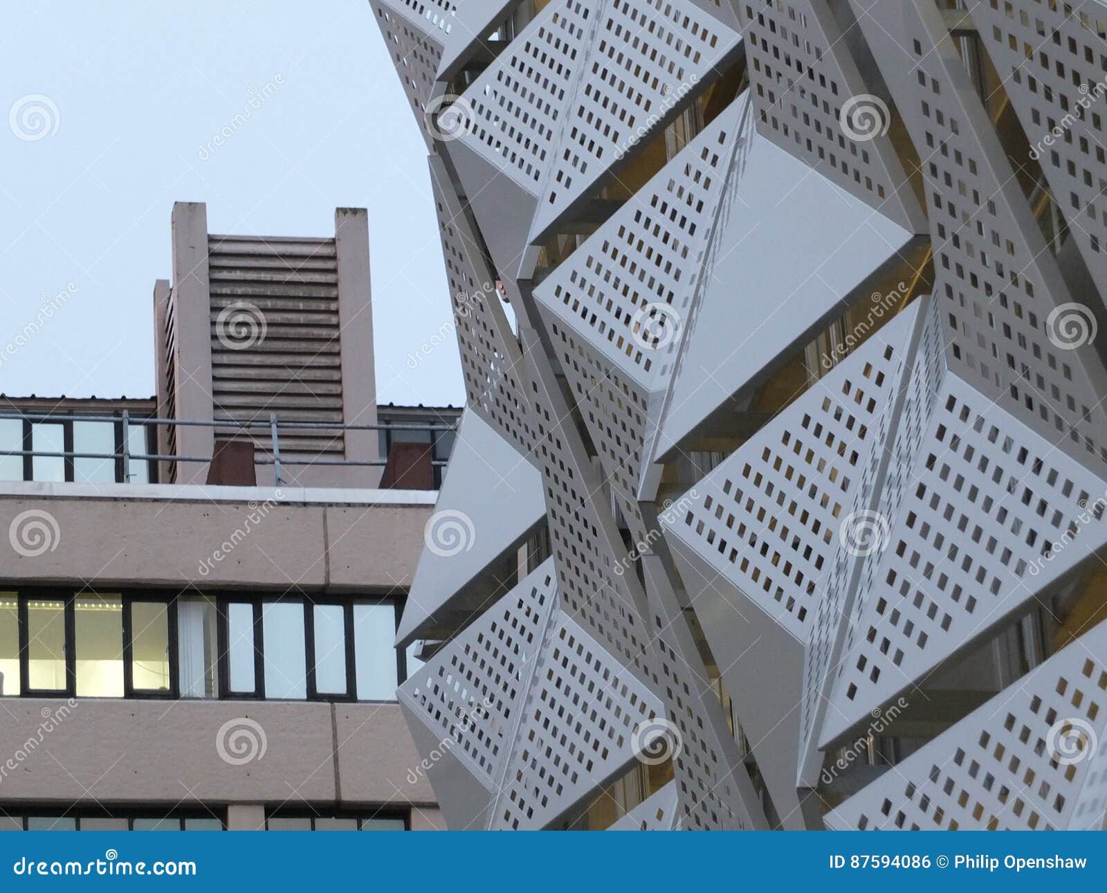 Metal Cladding on building stock photo. Image of commercial - 87594086